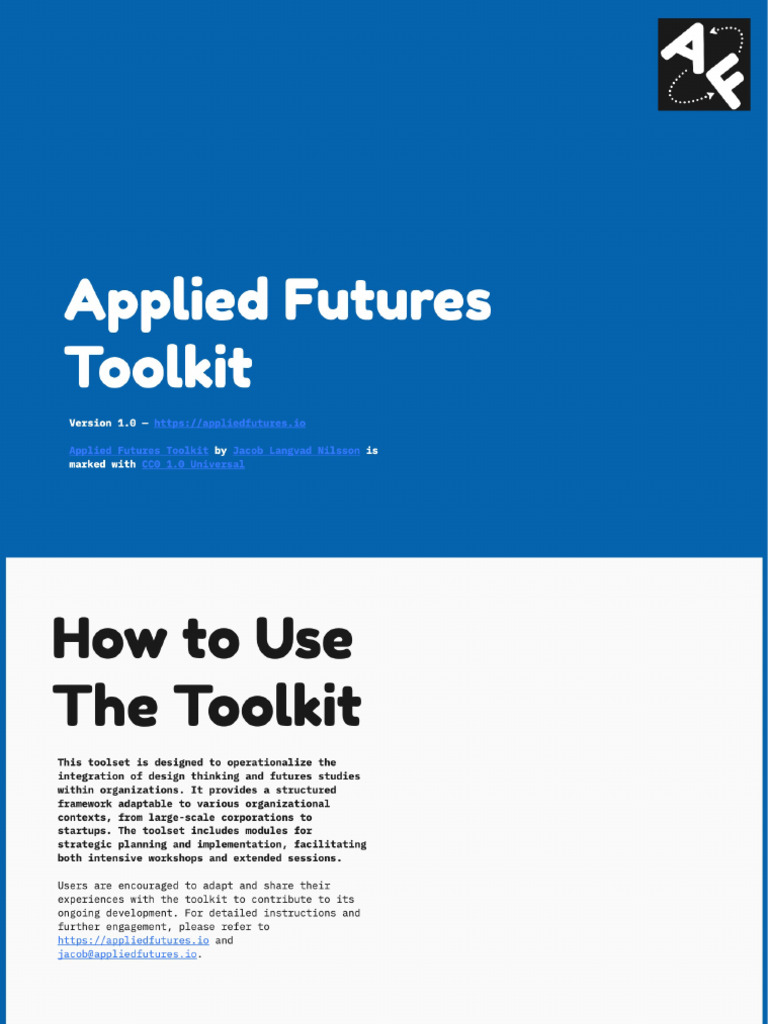 Applied Futures Toolkit v1.0.05 | PDF Applied Futures Toolkit v1.0.05 | PDF