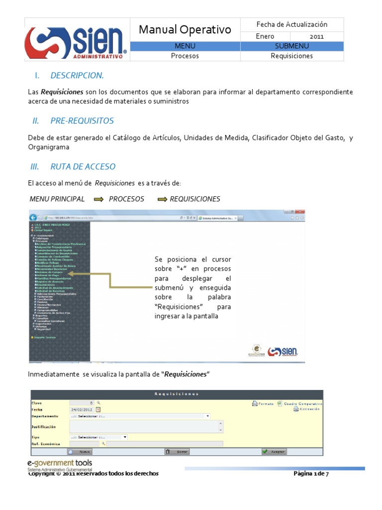 Requisiciones | PDF | Derechos de autor | Informática