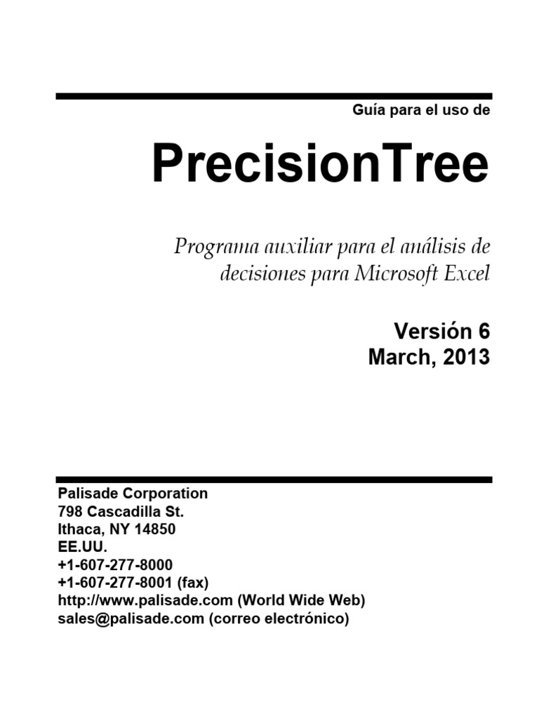 Guia PrecisionTree Incluye Utilidad | PDF | Microsoft Excel | Archivo de computadora