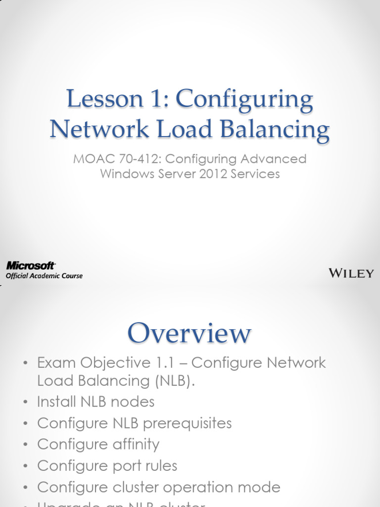 Chapter 1 70 412 Final Pdf Port Computer Networking Load Balancing Computing