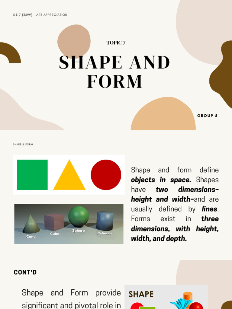 Shape and Form | PDF | Shape | Dimension