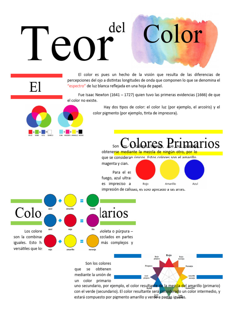 Teoría Del Color | PDF | Color | Amarillo