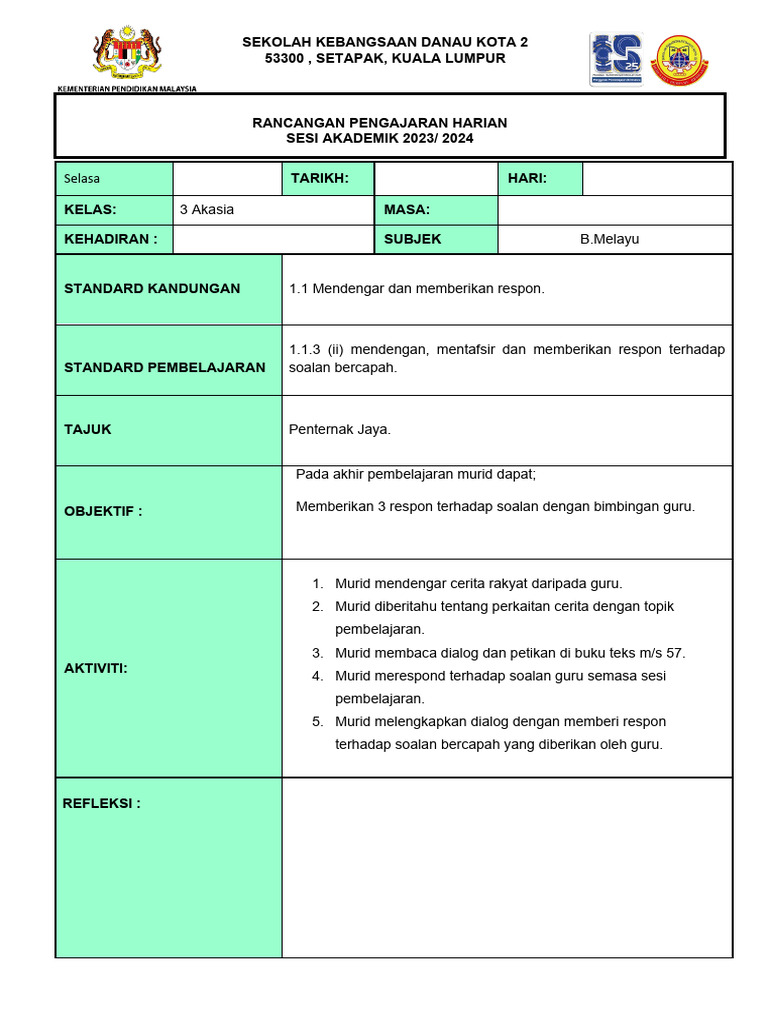 RPH BM M35 THN 3 Bil 1 | PDF