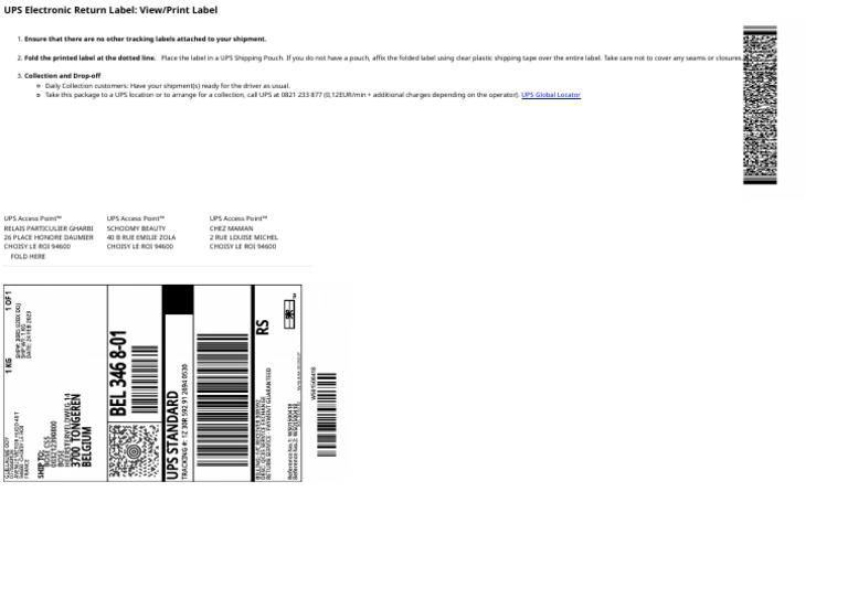 UPS Retour BOSE | PDF