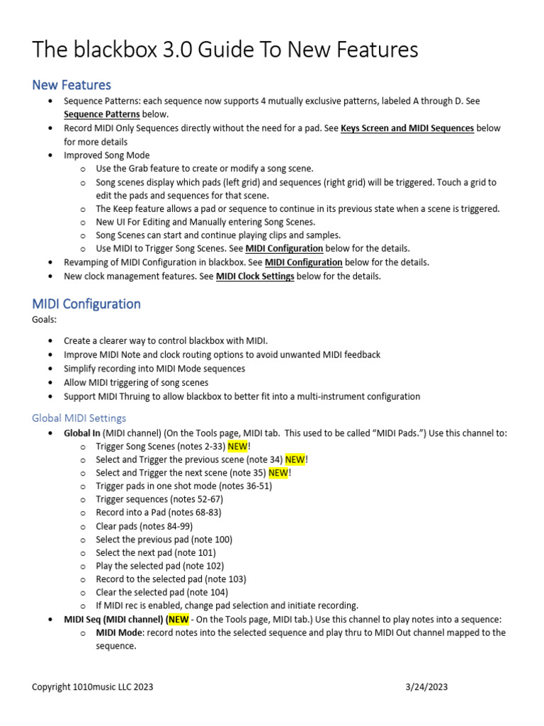 1010music Blackbox 3 Guide To New Features | Download Free PDF | Usb | Electronics