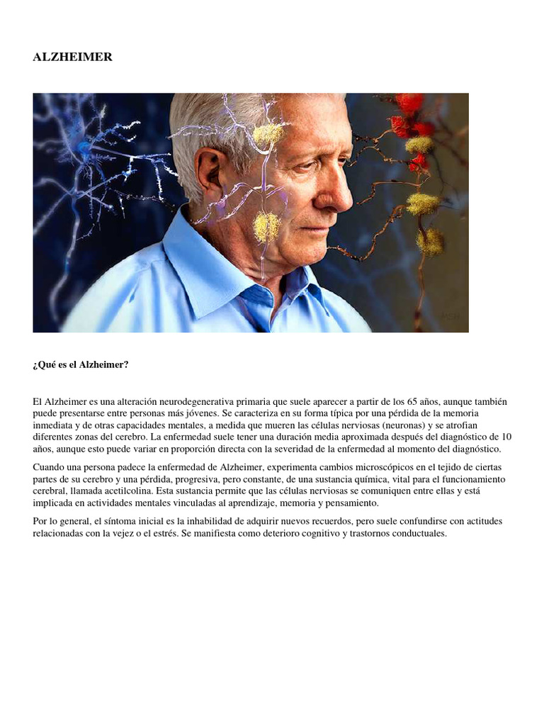 alzheimer | PDF | Enfermedad de Alzheimer | Apolipoproteína E