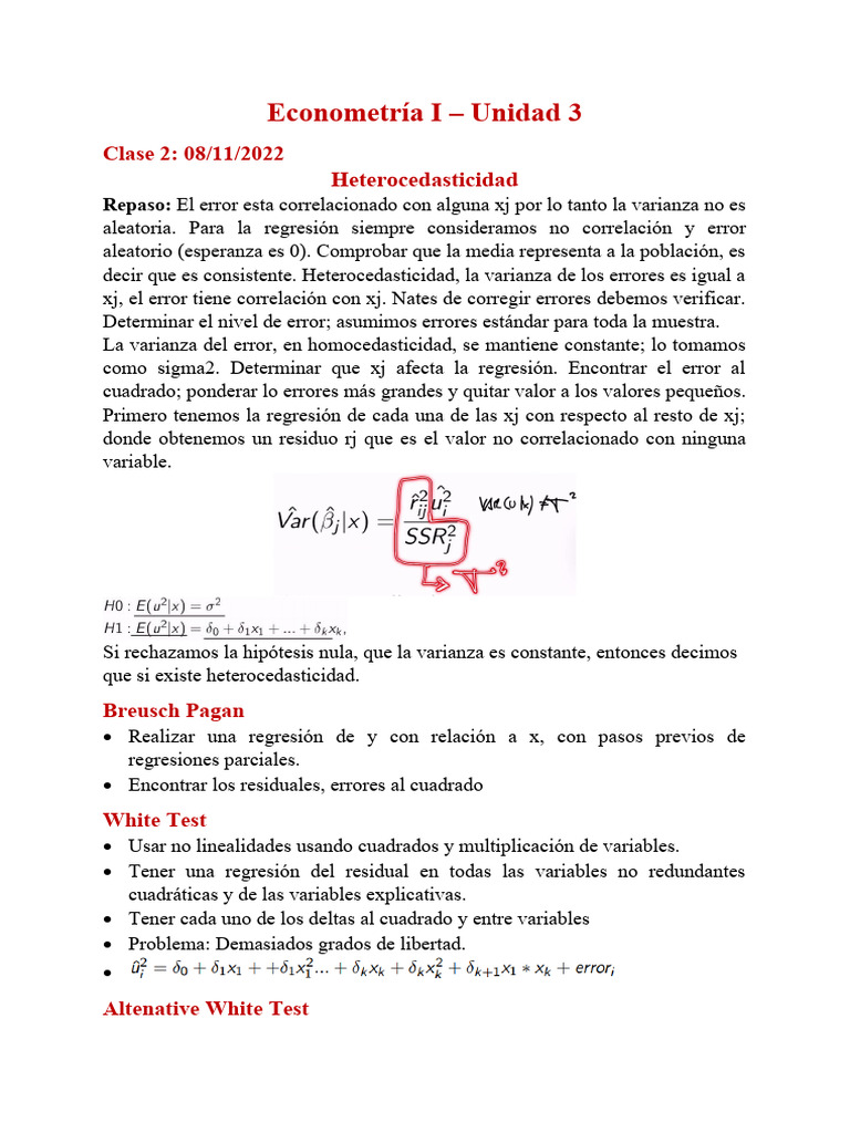 Econometría I - Unidad 3 | PDF | Endogeneidad (Econometría) | Econometría
