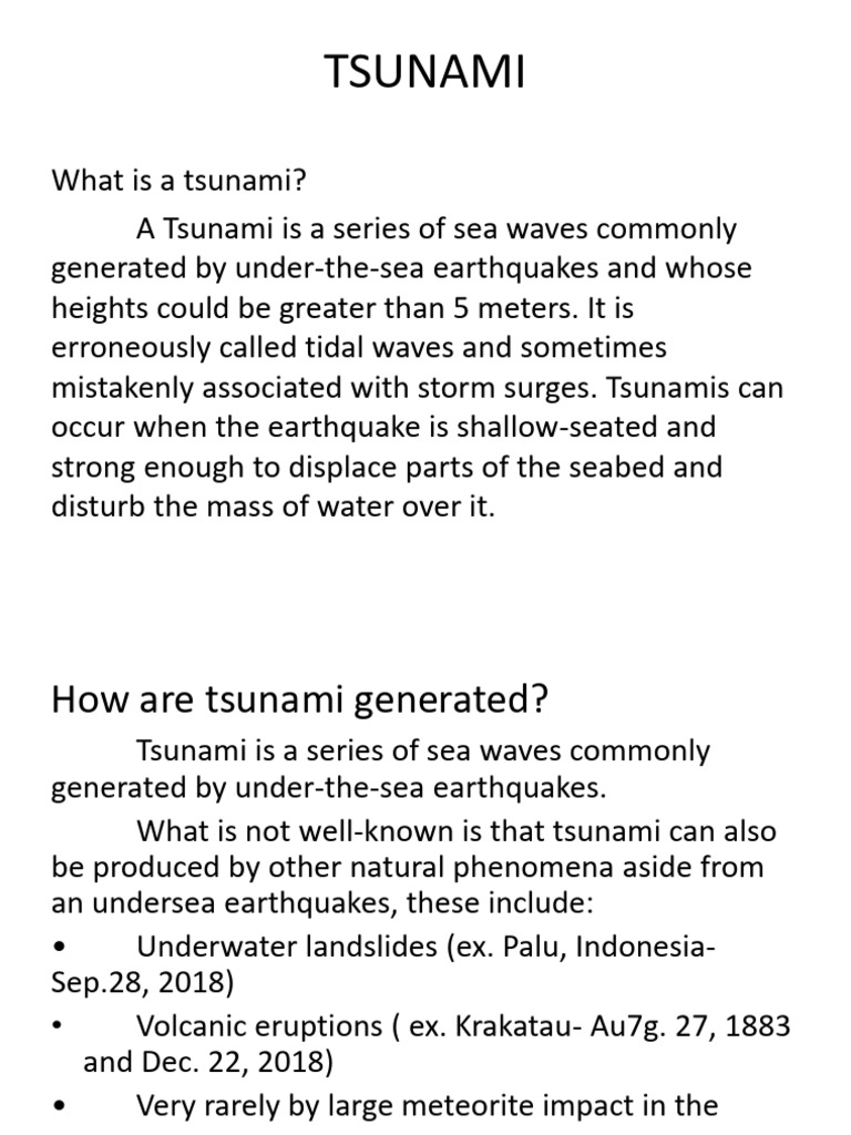 Tsunami | PDF | Tsunami | Earthquakes