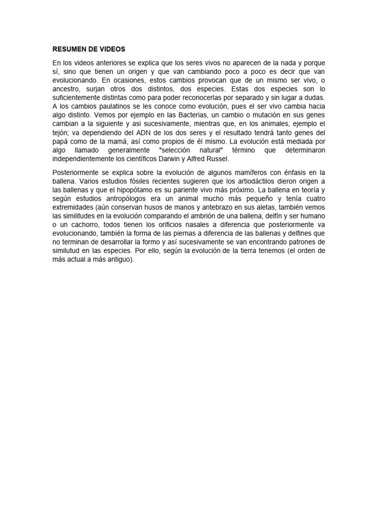 Resumen de Videos | PDF