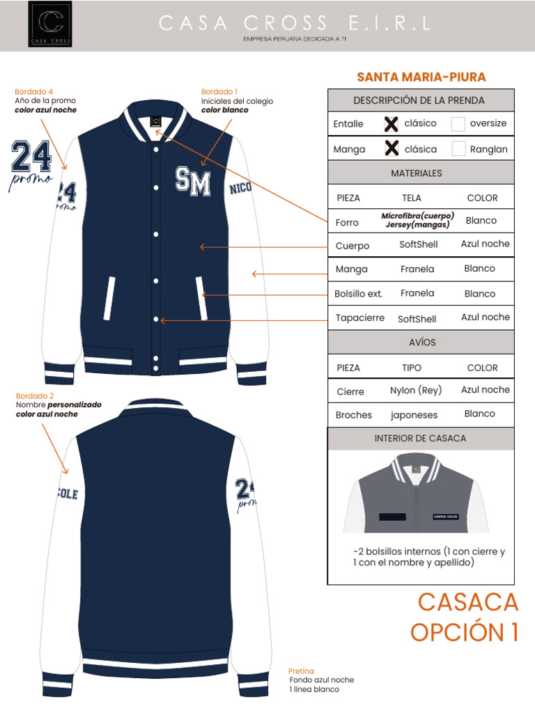 Casaca y Polo Personalizados Azul Noche | PDF | Apariencia humana | Bienes de consumo