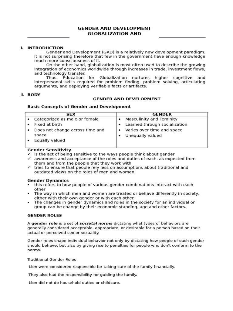 Toaz - Info Gender and Development PR | PDF | Globalization | Gender