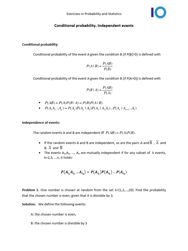 Exercise 2 | PDF | Probability | Experiment