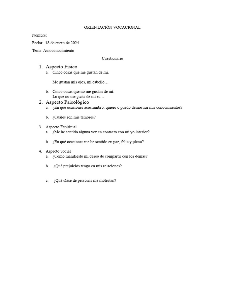 Orientación Vocacional 9a y 9b | PDF