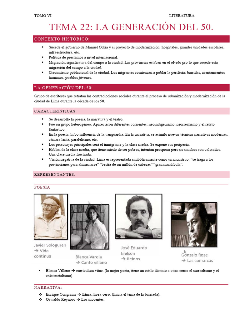 La Generación del 50 en Lima | PDF | Lima