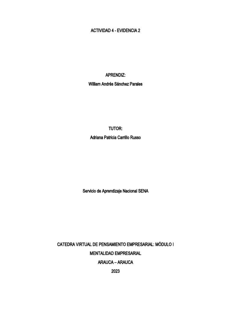 Actividad 4 Evidencia 2 - Informe de Cartera | PDF