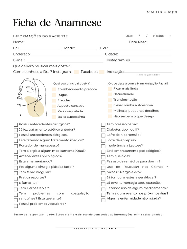 Ficha Anamnese | PDF | Toxina botulínica | Dor