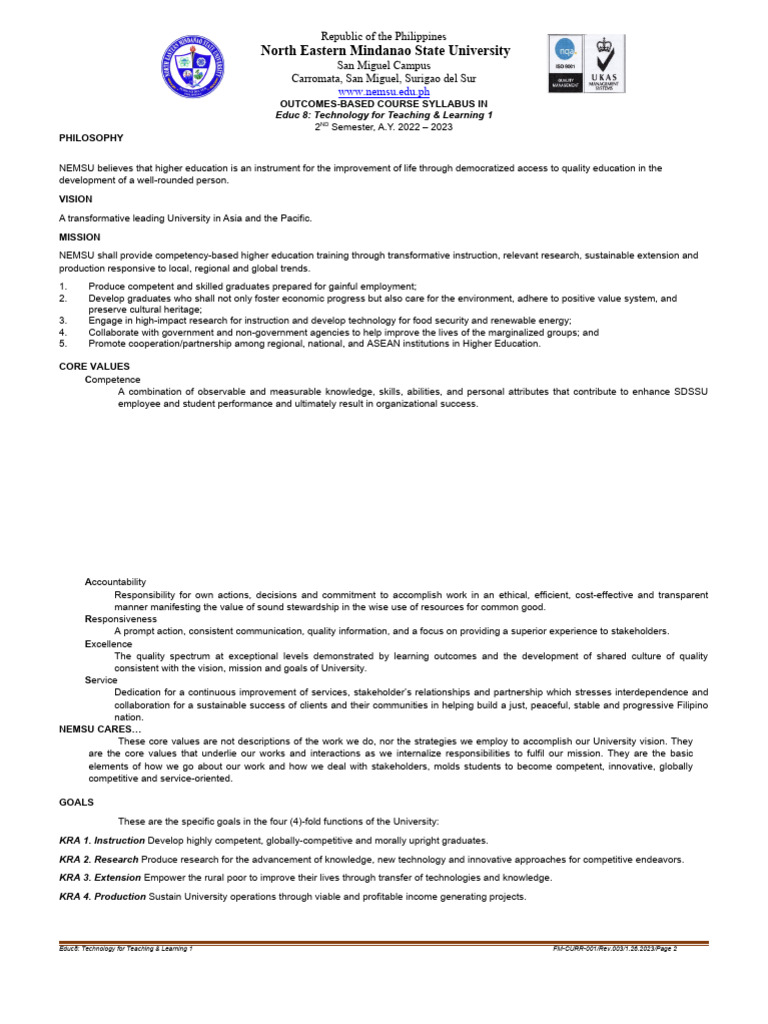 Educ8 - Technology For Teaching and Learning 1 | PDF | Educational ...