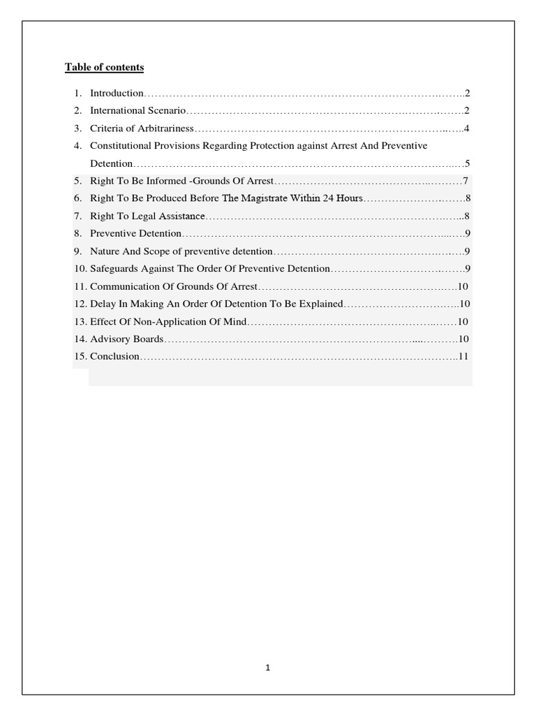 Human Rights: Arbitrary Arrest and Illegal Detention. | PDF | Detention ...