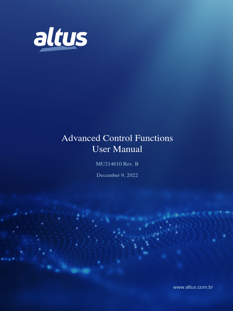 Advanced Control Functions - User Manual | PDF | Parameter (Computer Programming) | Systems ...