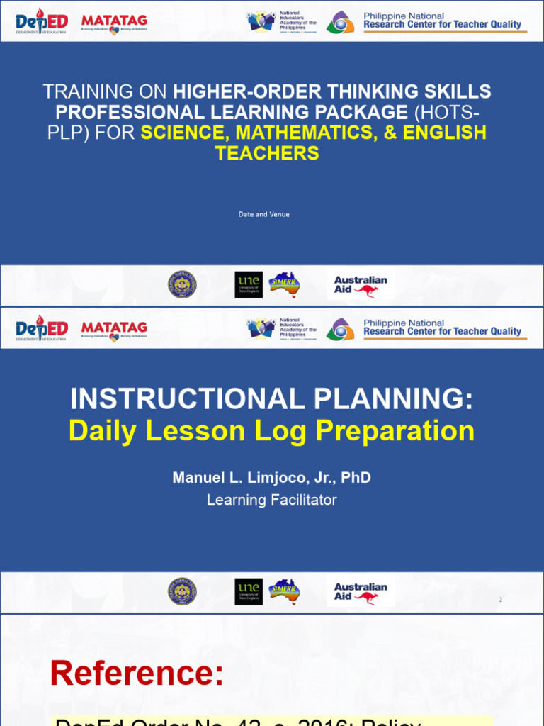 S5 - SD - Instructional Planning-1 | PDF | Learning | Teachers