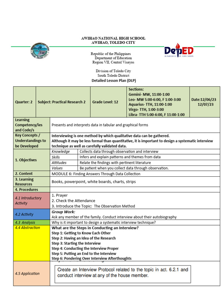 DLP-PR-2- Quarter 2- Module 6- Lesson 2 | PDF | Data | Cognition