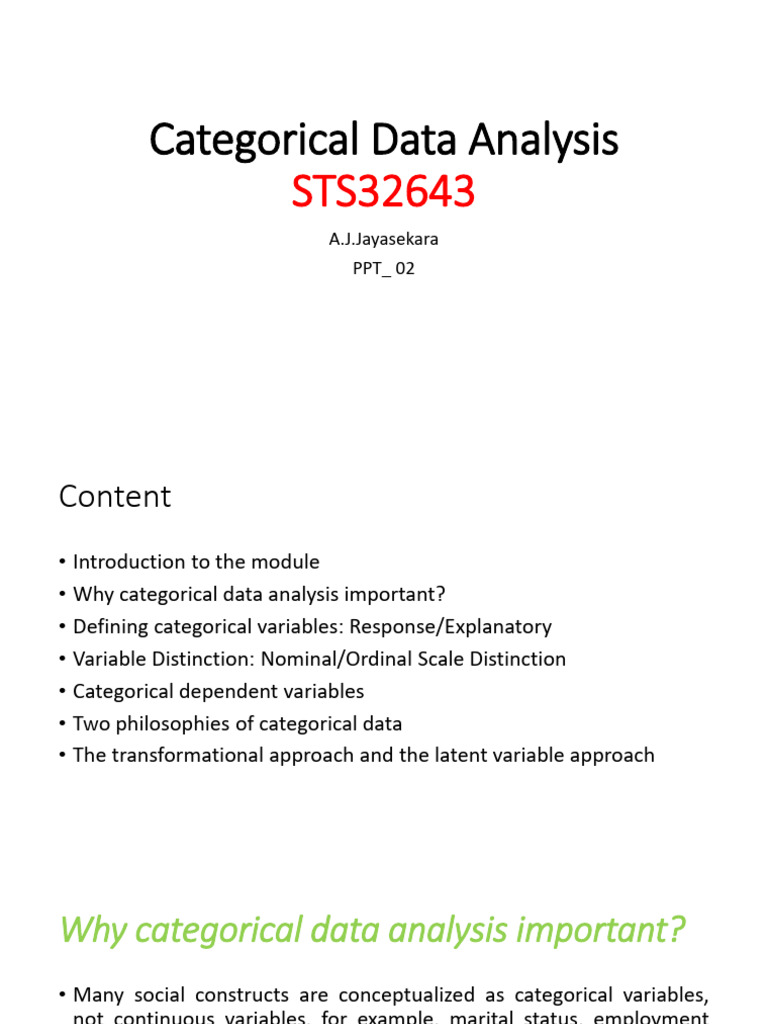 STS 32643 - PPT - 02 - Ajj | PDF | Categorical Variable | Level Of Measurement