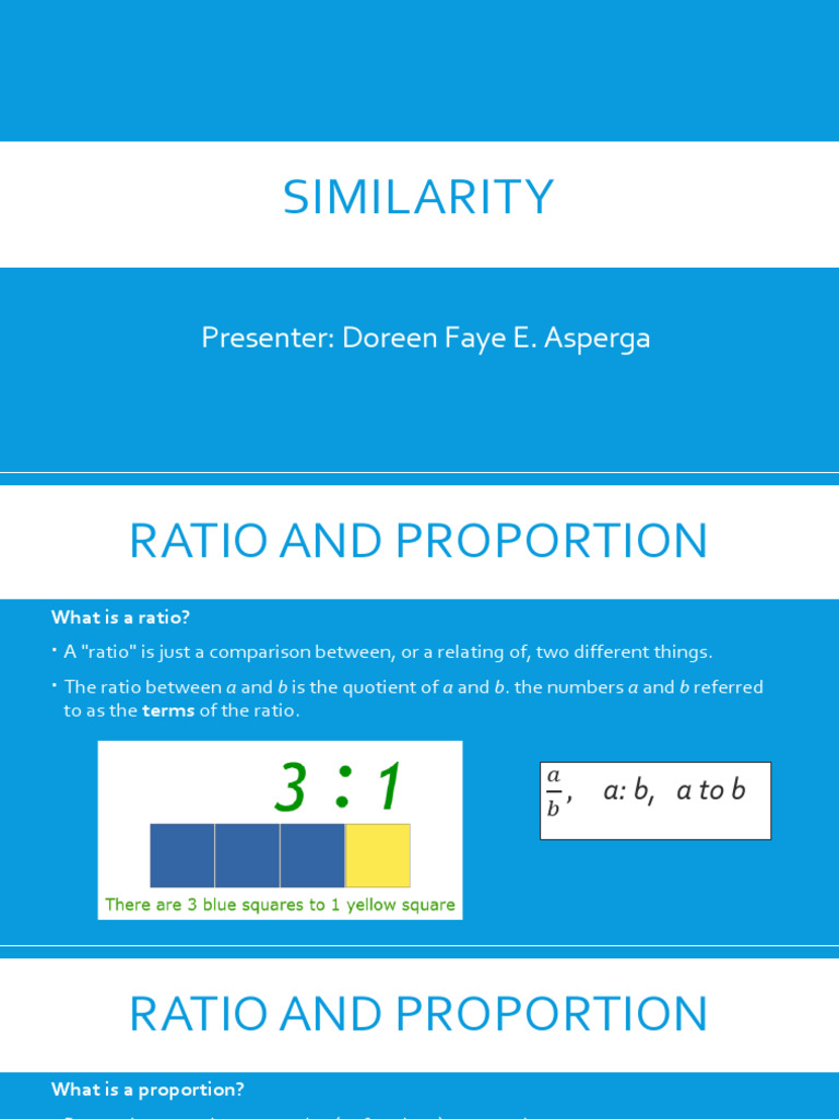 SIMILARITY | PDF | Ratio | Triangle