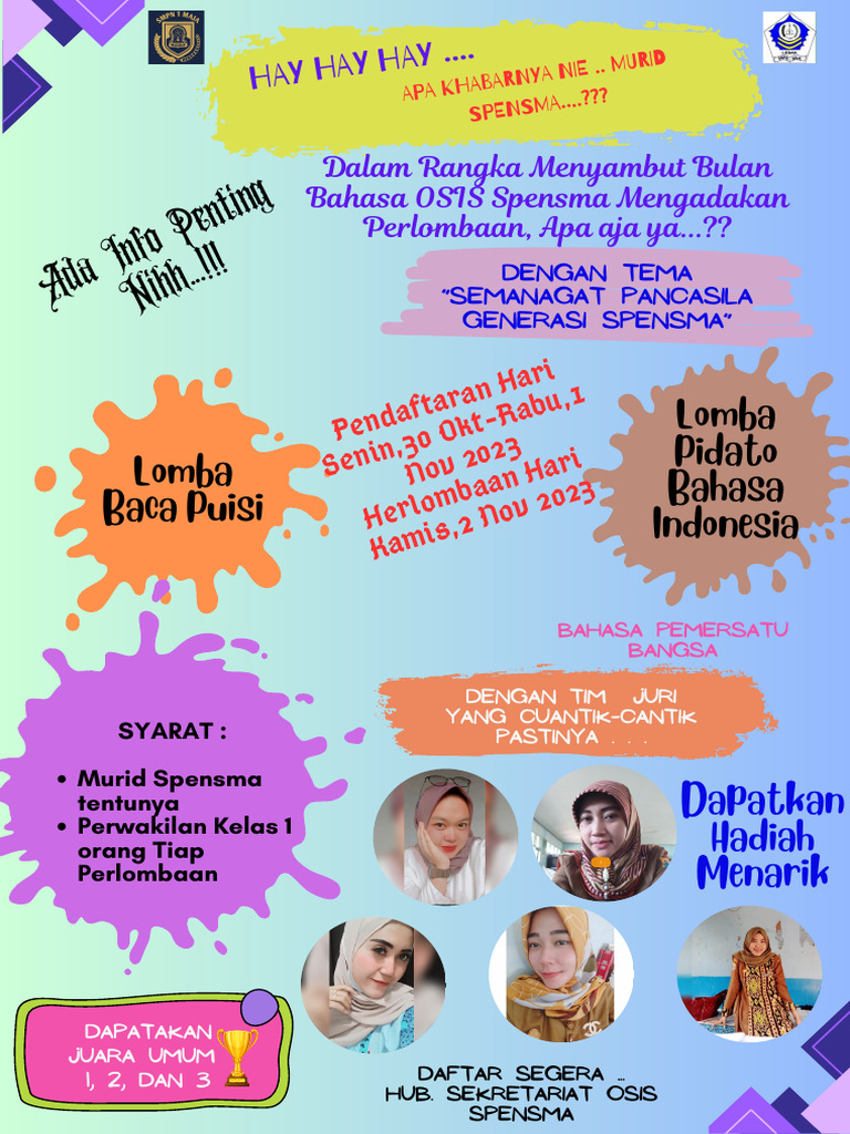 Poster Lomba Bulan Bahasa | PDF