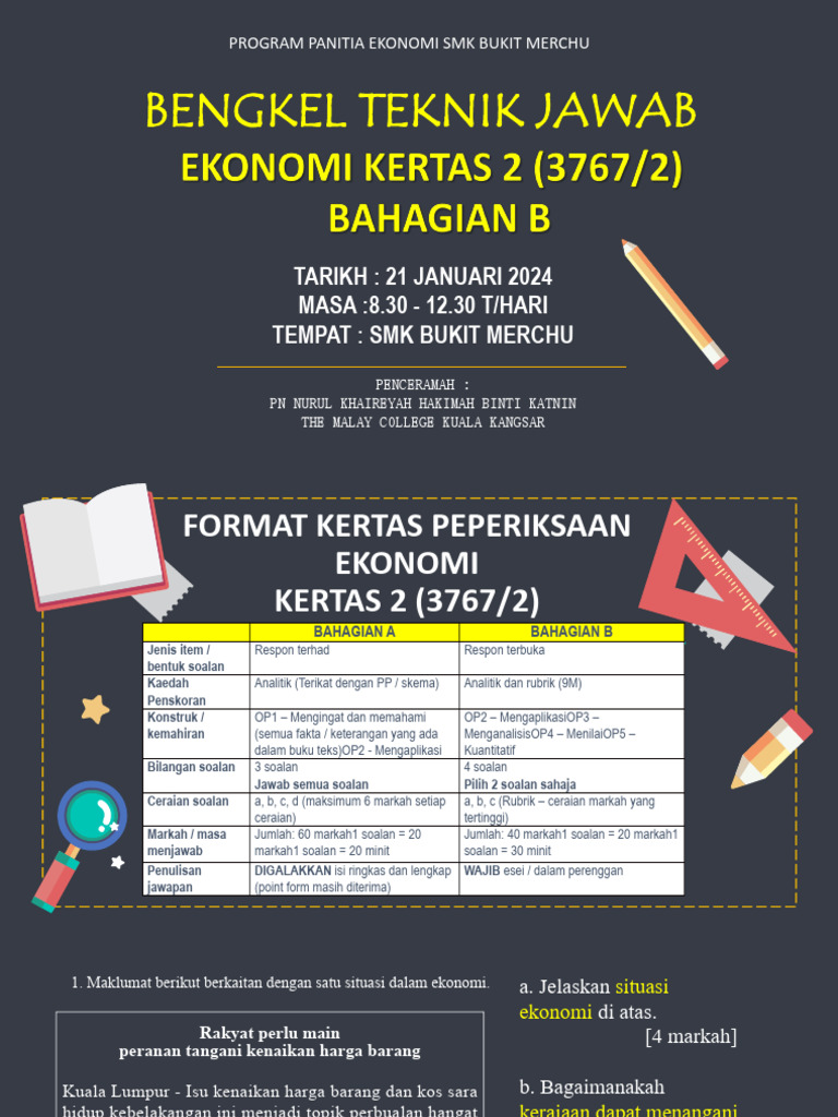 Bengkel Ekonomi Bukit Merchu Bhgian B | PDF