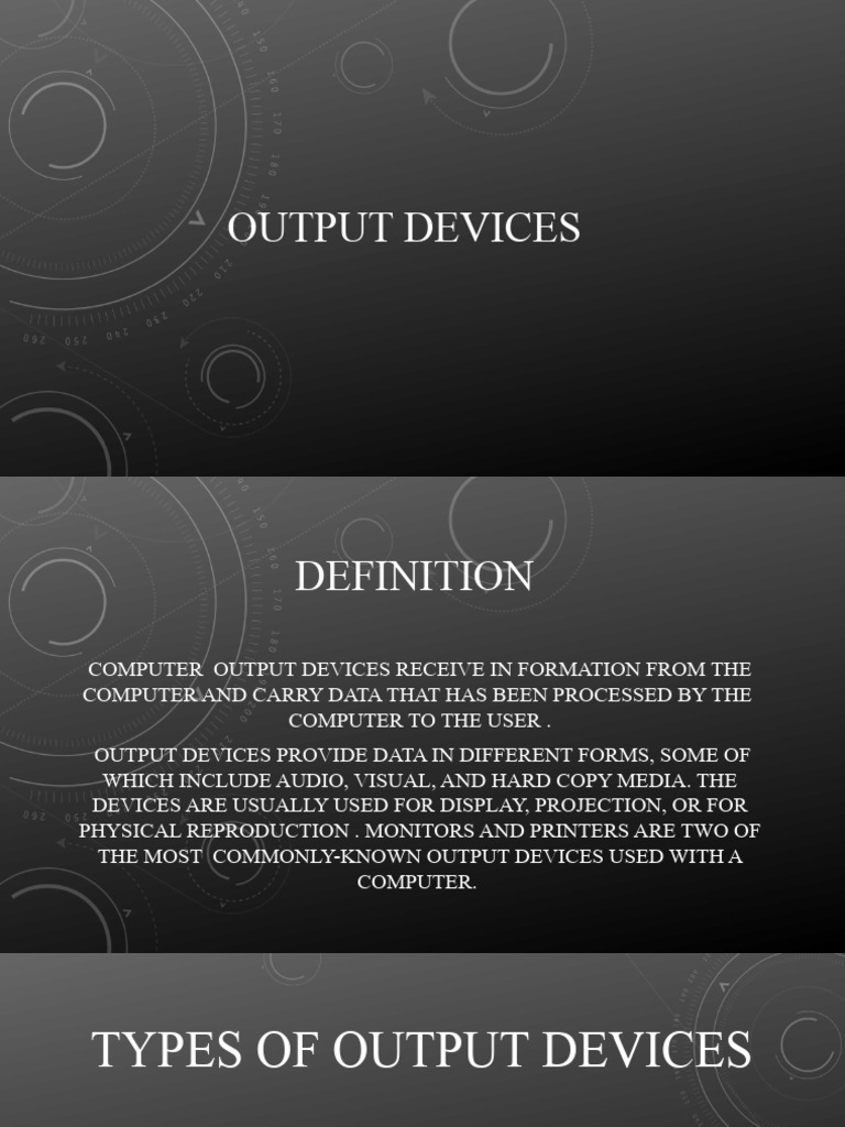 Output Devices | PDF | Printer (Computing) | Computer Monitor