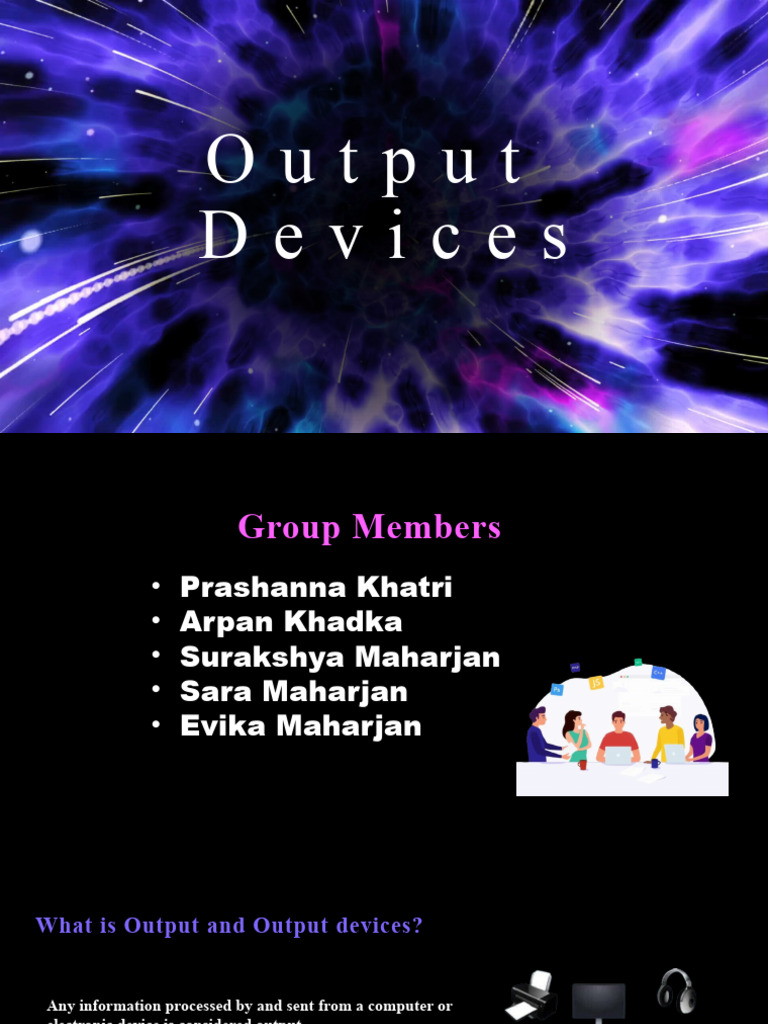 Output Presentation by Group F | PDF | Computer Monitor | Printer ...