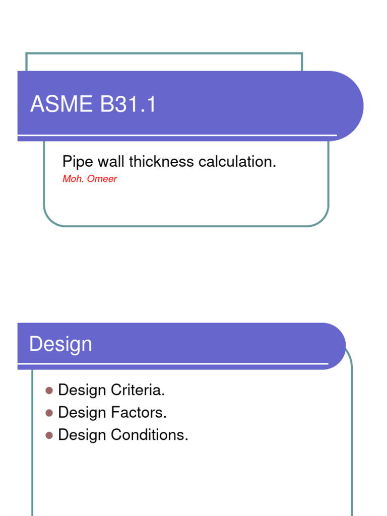 Pipe Wall Thickness Calculation | PDF