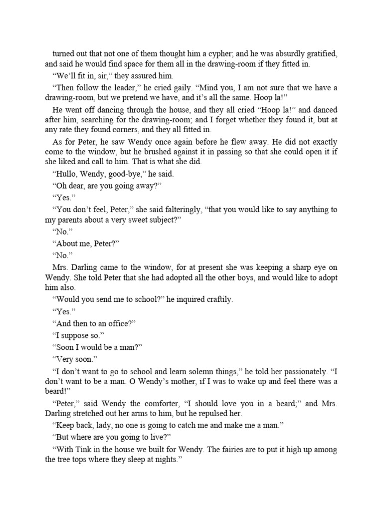 Peter Pan | PDF | Wendy Darling | Neverland
