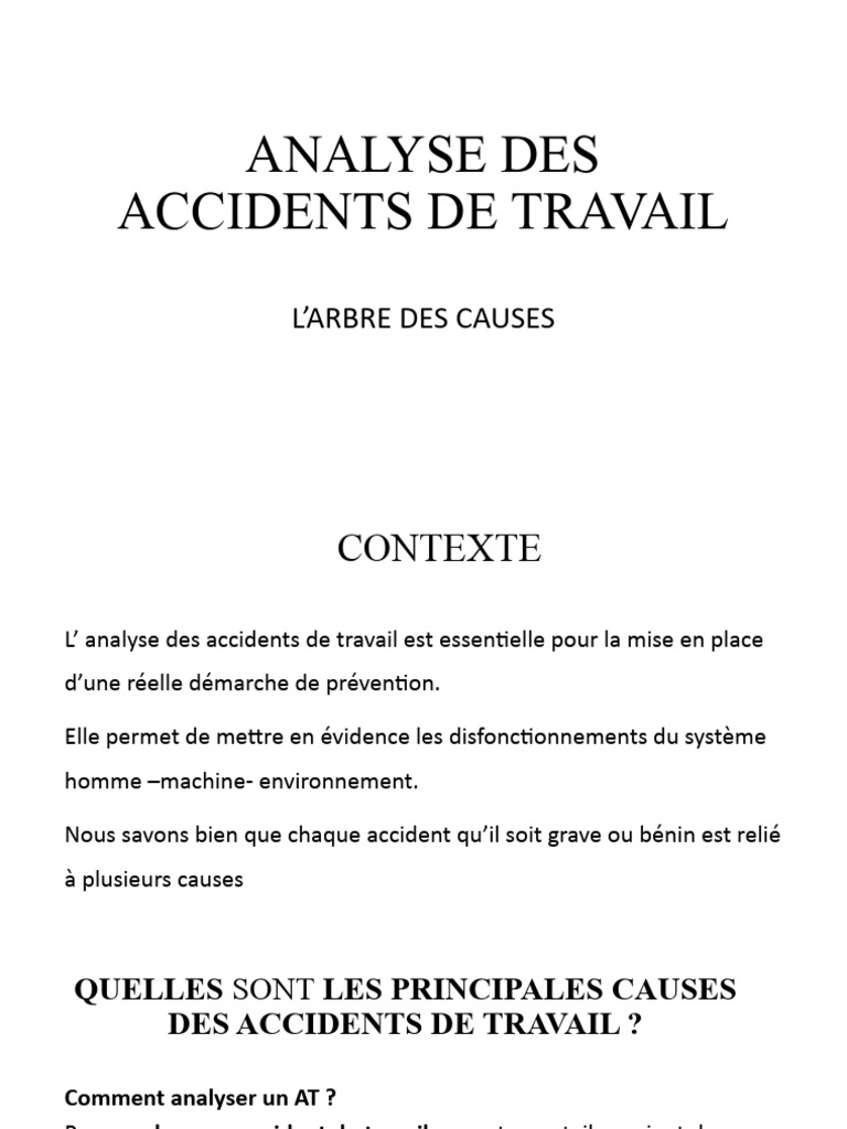 Analyse Des Accidents de Travail | PDF | Risque