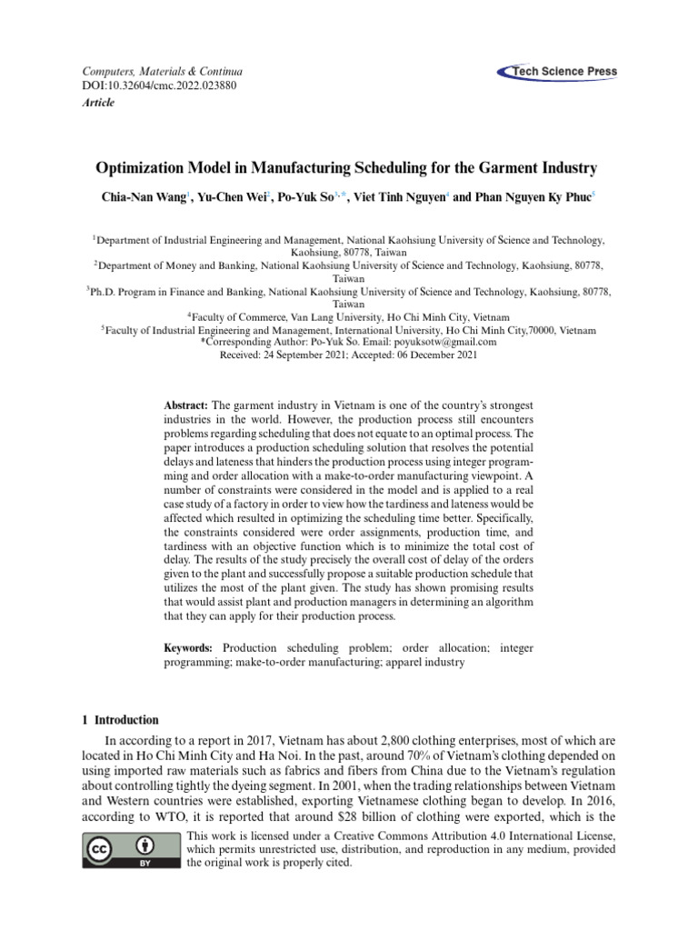 Optimization_Model_in_Manufacturing_Scheduling_for | PDF | Scheduling (Production Processes ...