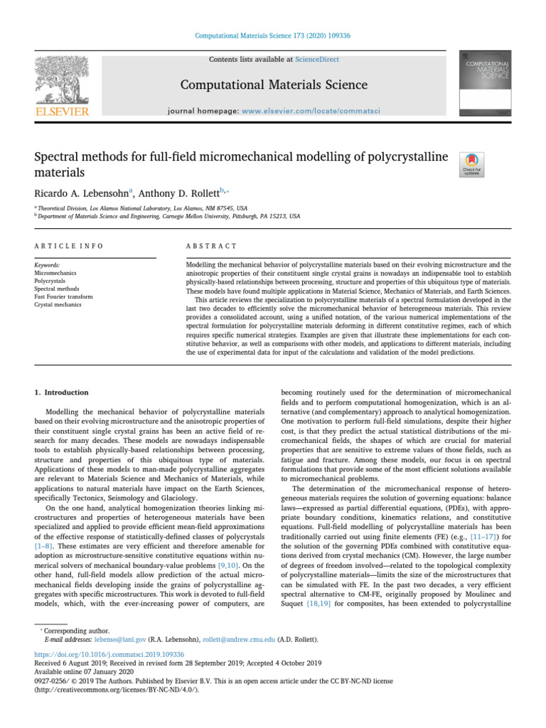 Polycrystal FFT | PDF | Plasticity (Physics) | Tensor