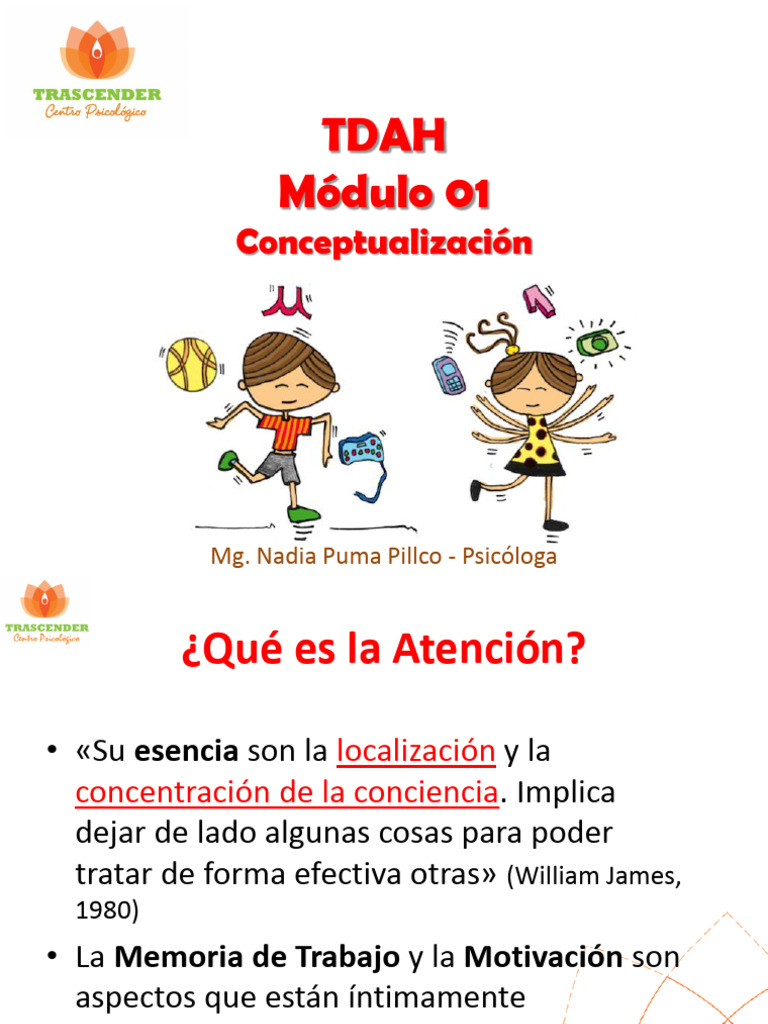 Diapositivas Conceptualizacion Del TDAH | PDF | Desorden hiperactivo y ...