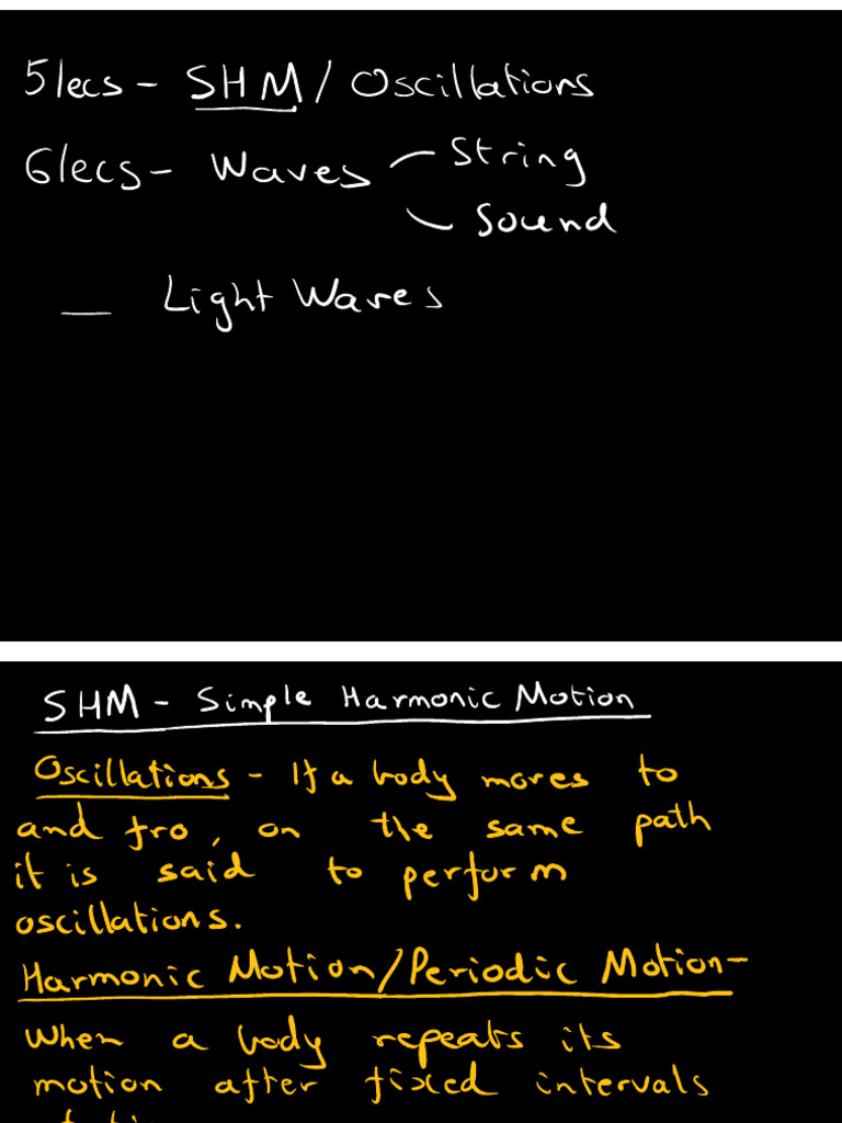 Class 11 SHM Notes | PDF