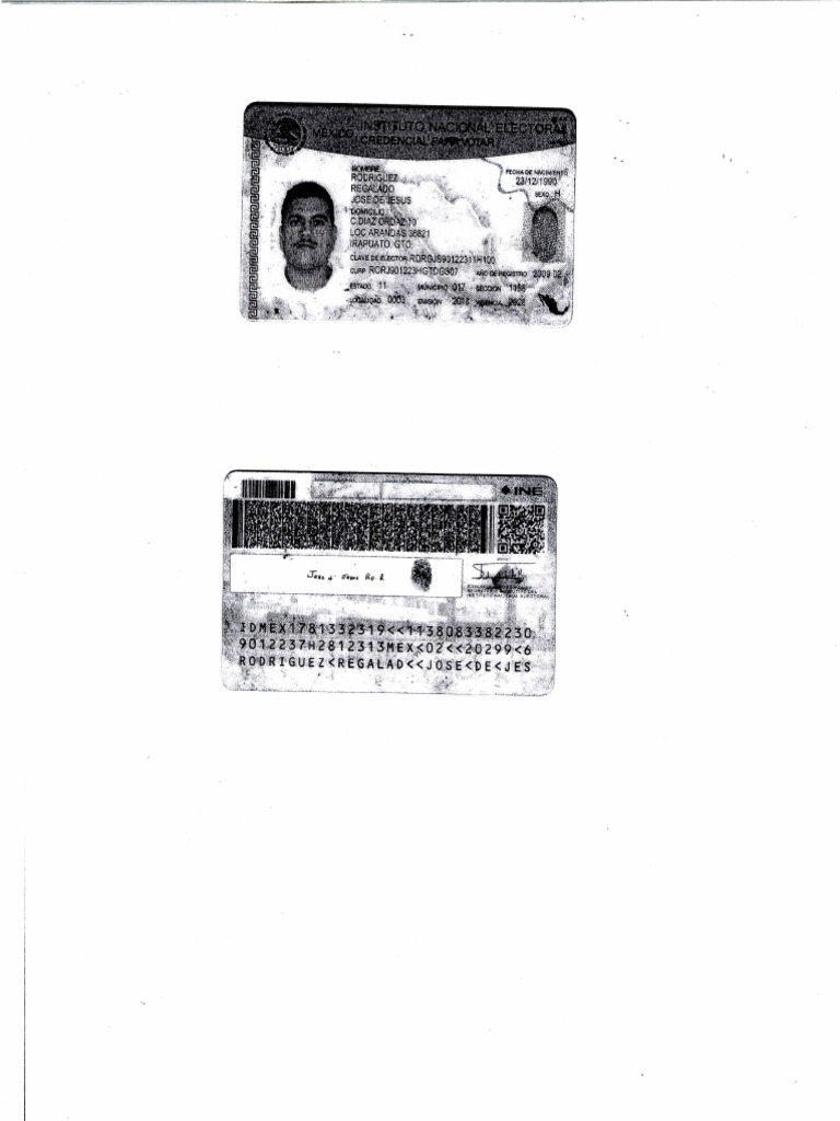 INE Jose de Jesus Rodríguez Regalado | PDF