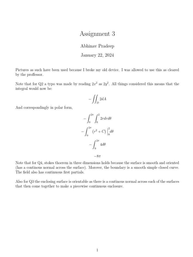 MATH2001 s48039413 Abhinav Pradeep | PDF