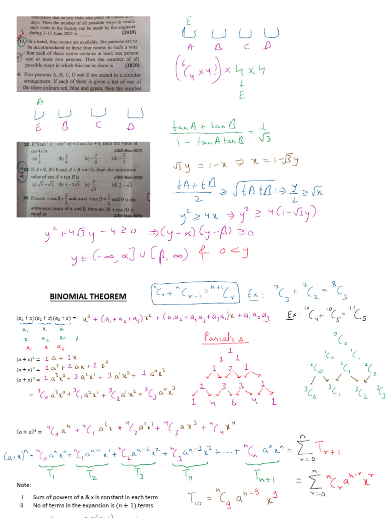 Binomial Theorem Class 11 | PDF | Combinatorics | Complex Analysis