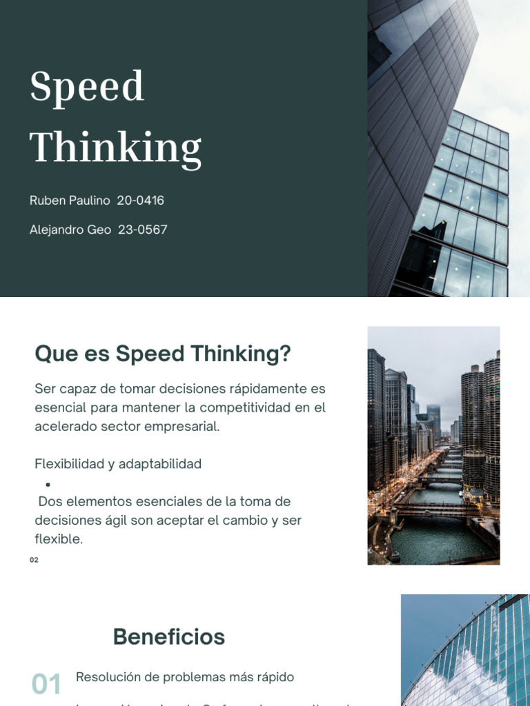 Speed Thinking Clase Taller | PDF | Negocios | Relaciones personales ...