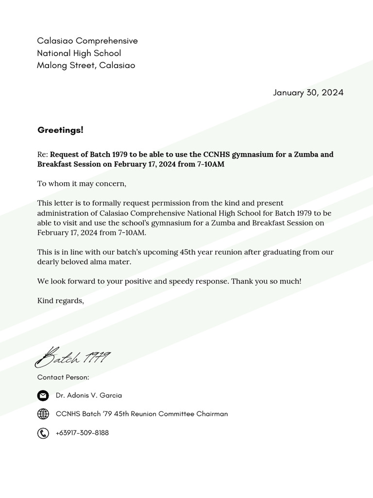 Letter To CCNHS | PDF