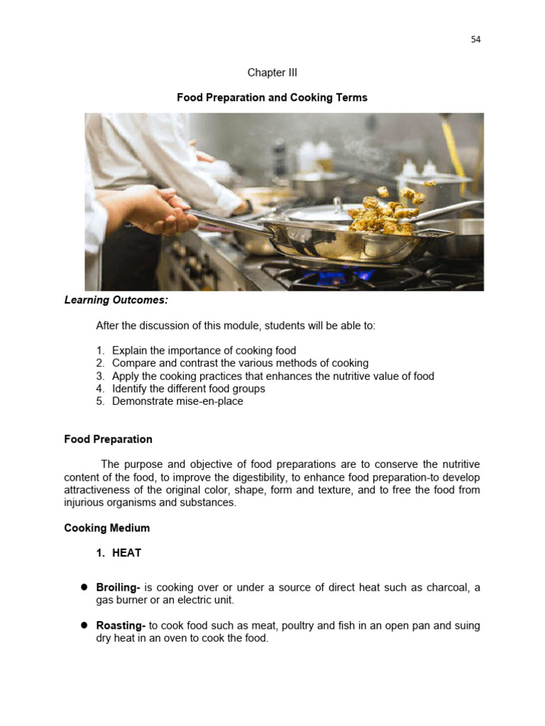 Food Preparation and Cooking Methods | PDF | Cooking | Gallon