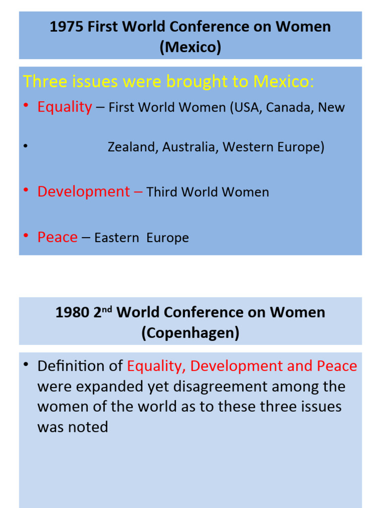 NEW History Women - S Movement FR Mexico To Beijing | PDF | Woman | Gender Studies