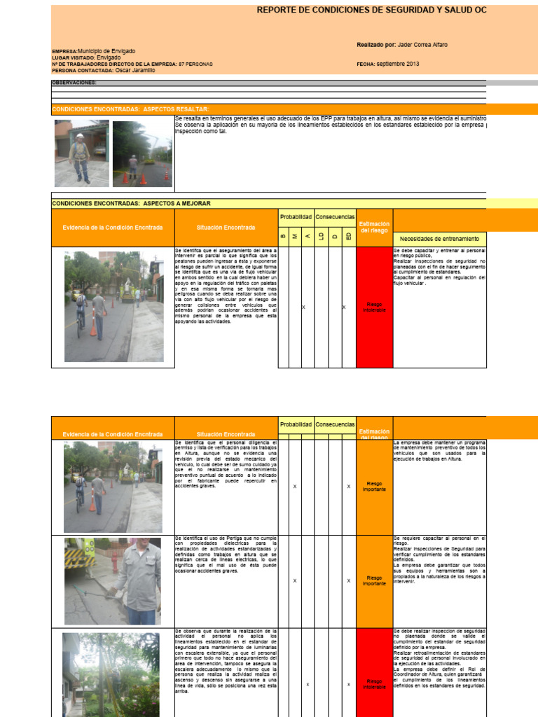 inspección de Trabajos en Altura | PDF | Business | Seguridad y salud ocupacional