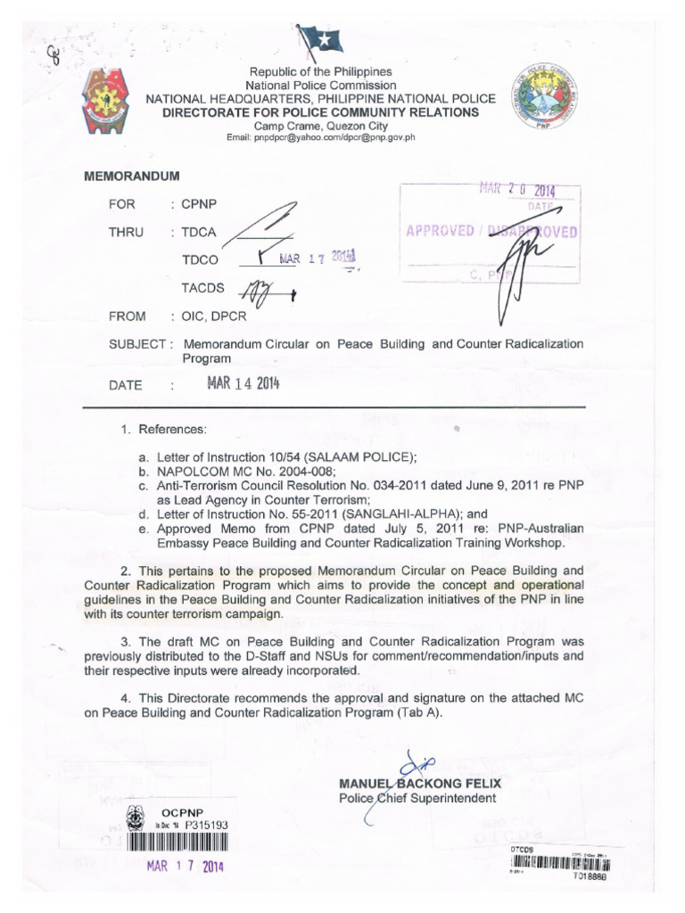 MC 2014 008 Peacebuilding and Counter Radicalization Program | PDF