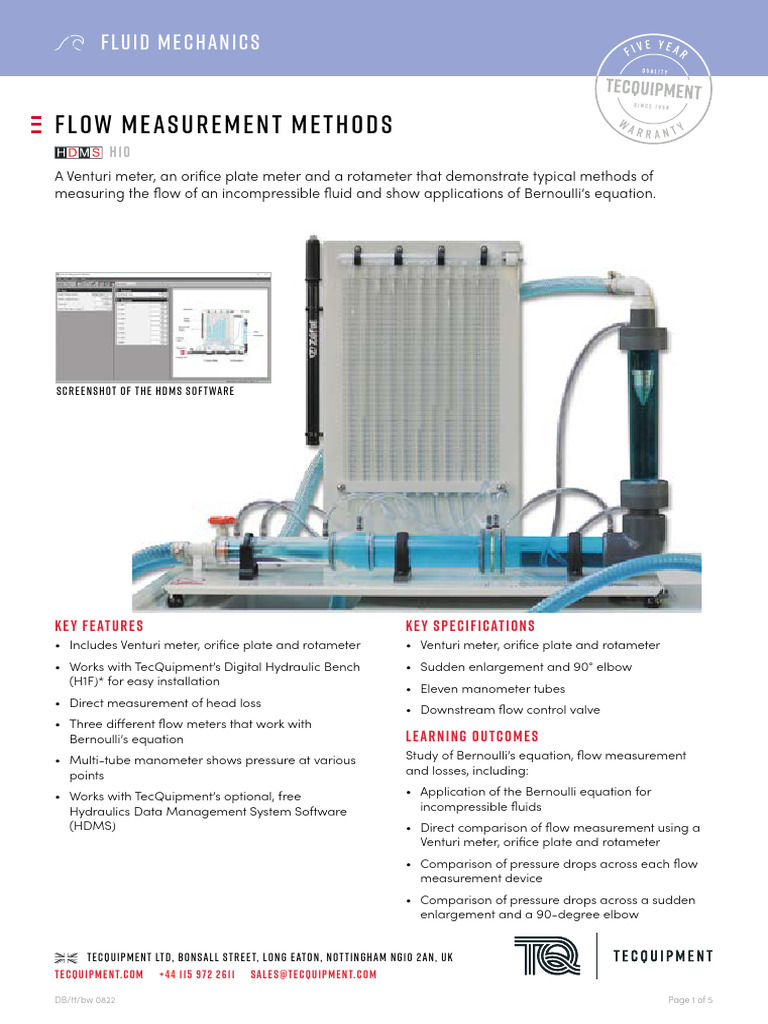 H10 Flow | PDF | Flow Measurement | Gases