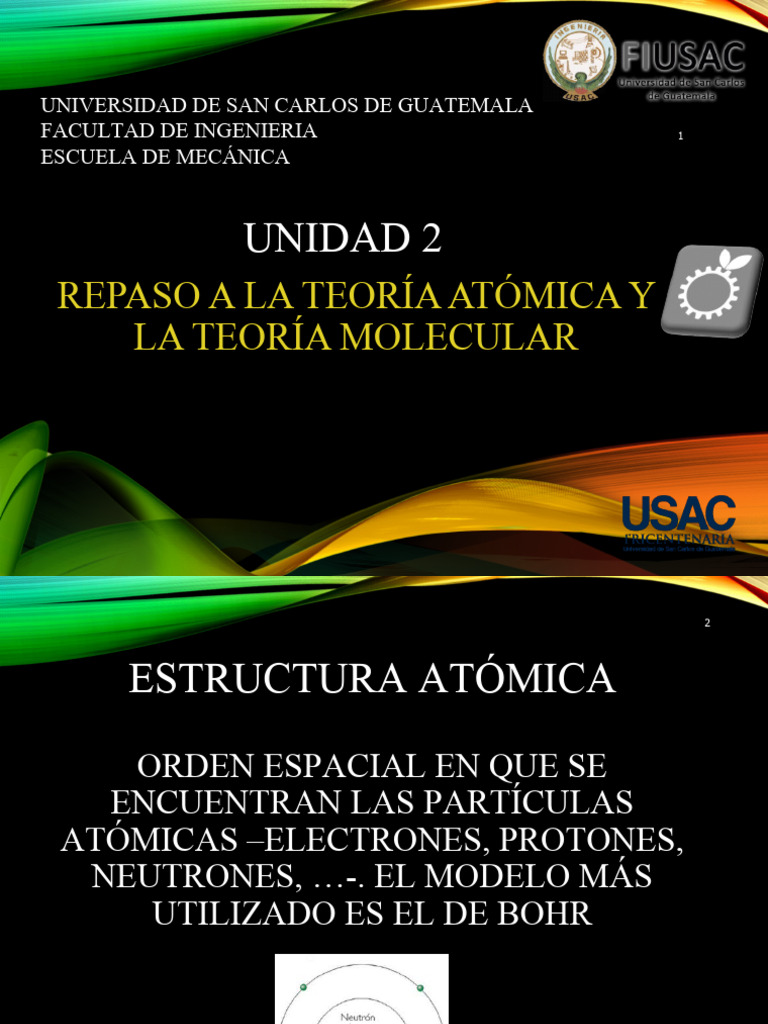 UNIDAD 2 Repaso A La Teoria Atomica y A La Teoria Molecular | PDF ...