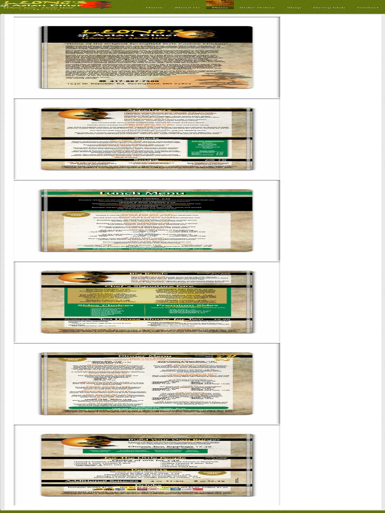 Menu Leong's Asian Diner | PDF | Food And Drink | Cooking